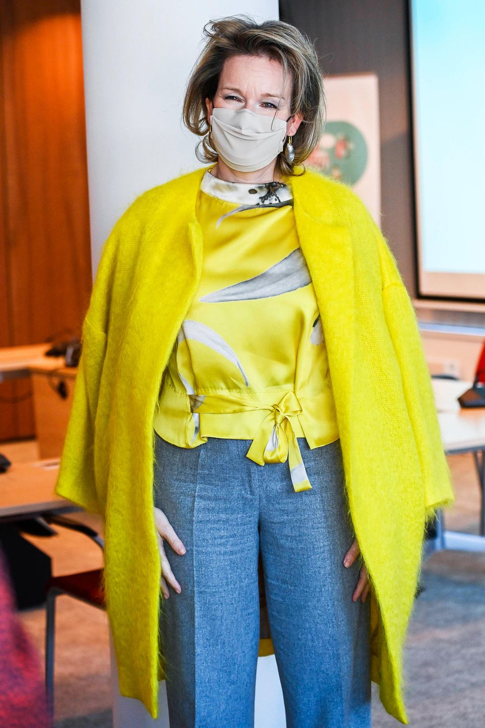Königin Mathilde: Mit dem Look gibt sie "schwieriger" Farbe Bestnoten ...