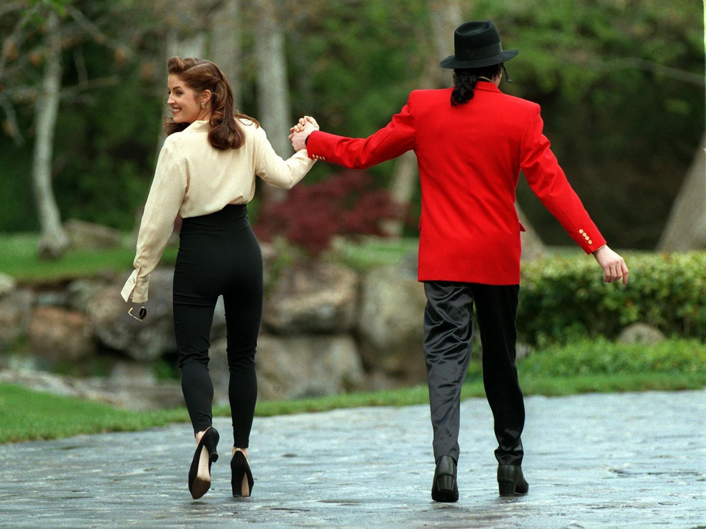Lisa Marie Presley Und Michael Jackson American Pop Singer Michael