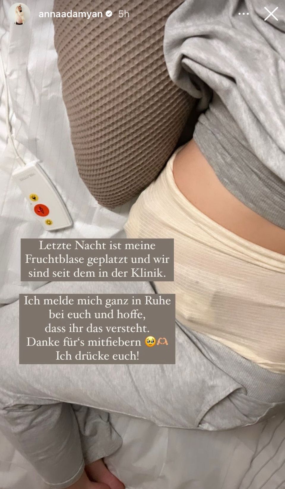 Schwangere Anna Adamyan: Fruchtblase geplatzt! Ihr Baby ist unterwegs | GALA.de