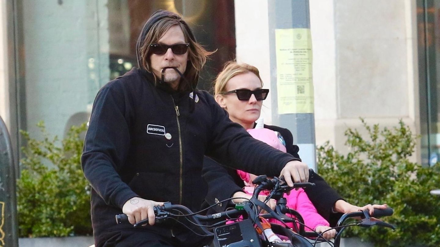 Norman Reedus + Diane Kruger: Familienradtour mit Tochter Nova | GALA.de