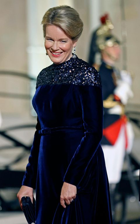 Königin Mathilde + Brigitte Macron: Zum Staatsdinner als Fashion-Twins ...