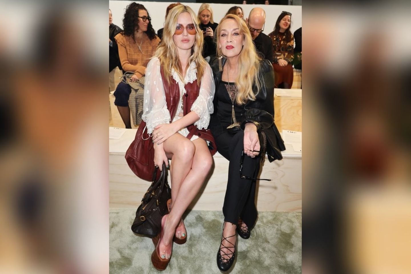 Jerry Hall und Tochter Georgia May Jagger: Stylisches Duo bei Modewoche ...