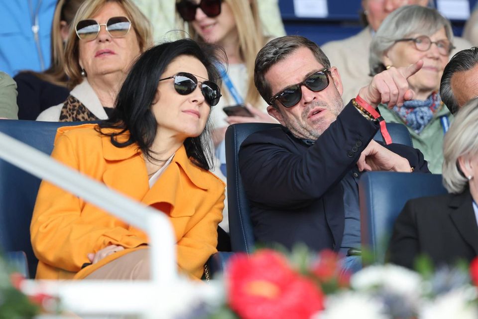 Karl-Theodor zu Guttenberg zeigte sich schon 2024 mit Katherina Reiche ...