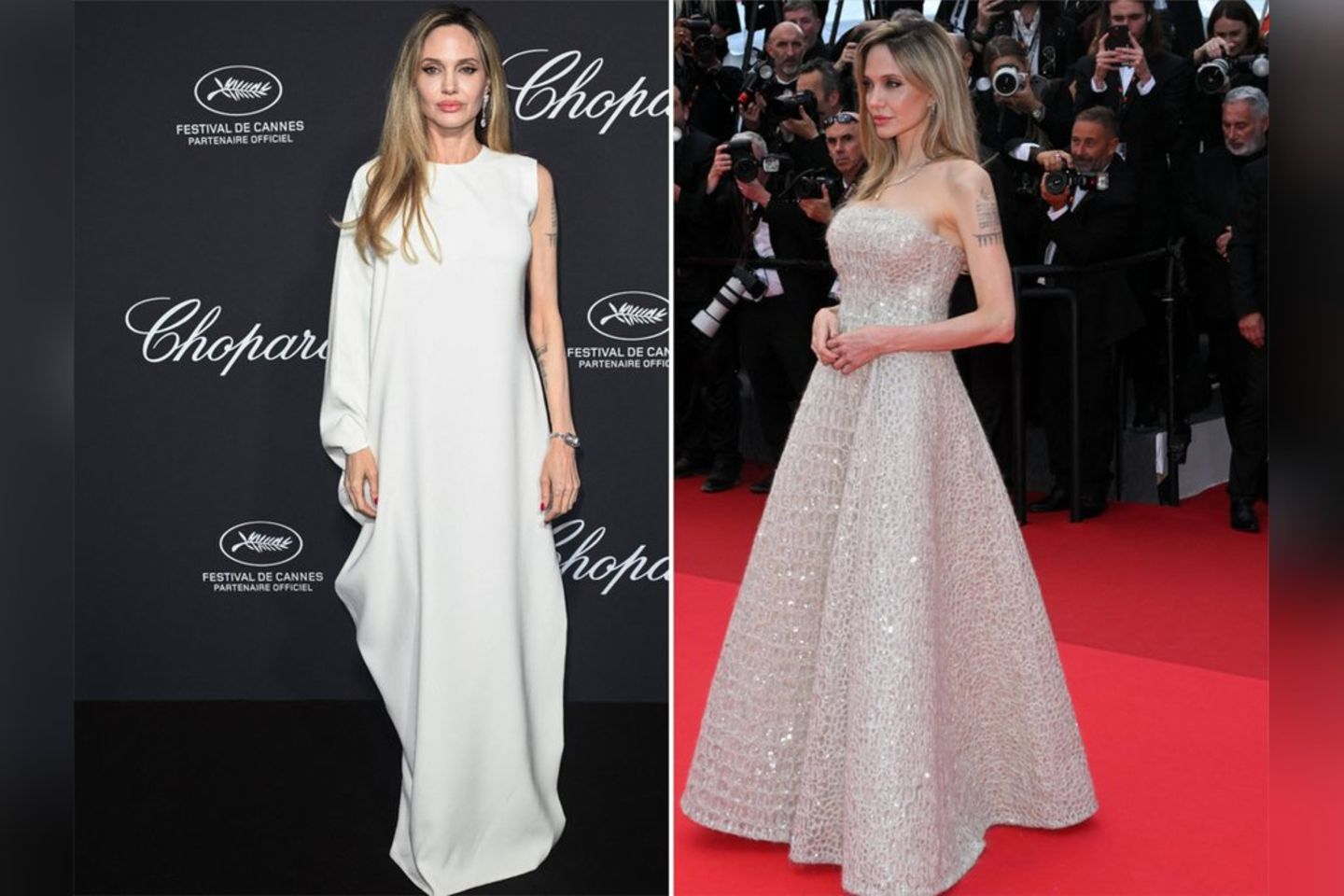 Hollywoodstar Angelina Jolie: Zweimal Weiß für die Film-Ikone in Cannes ...