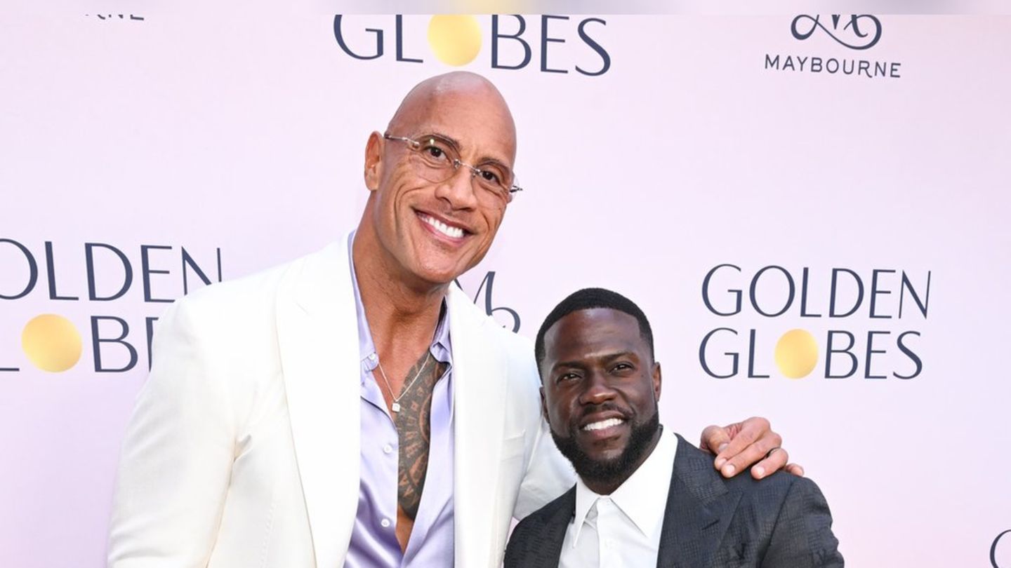 Dwayne Johnson und Kevin Hart: Sie feiern ihre Golden-Globe ...