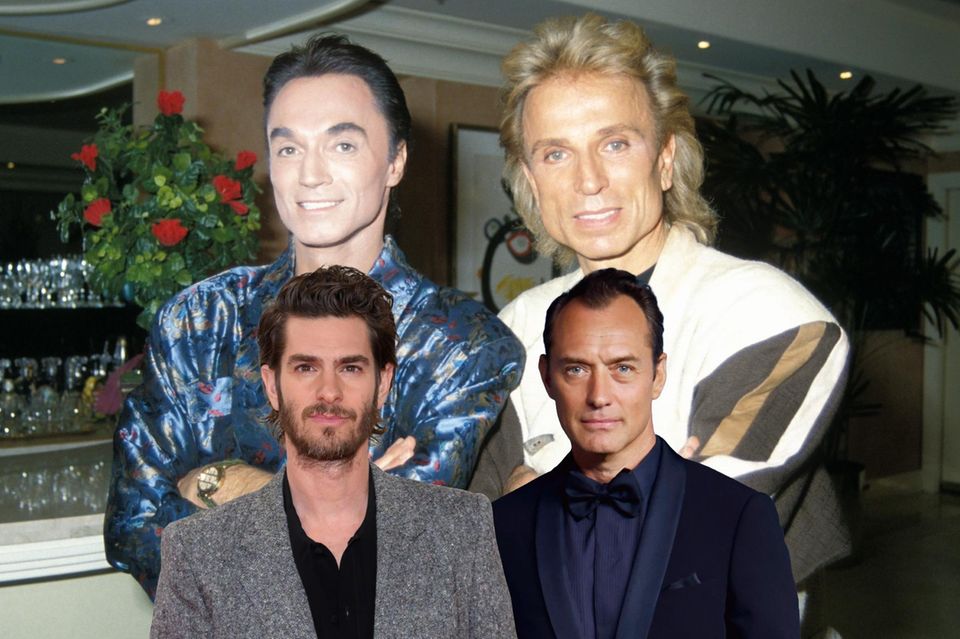 Jude Law + Andrew Garfield: Set-Fotos zeigen sie als Siegfried und Roy ...