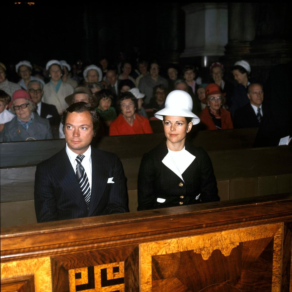 Königin Silvia + König Carl Gustaf: Rückblick auf ihre Hochzeitsbilder ...