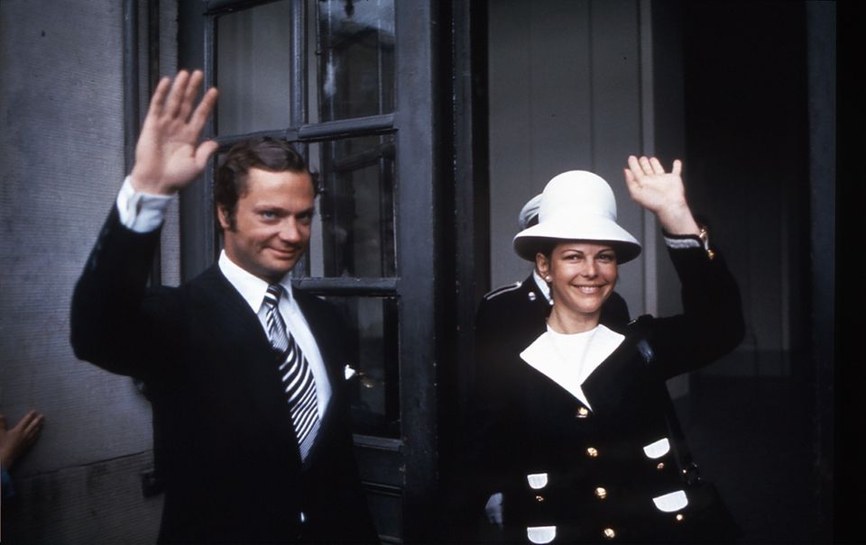 Königin Silvia + König Carl Gustaf: Rückblick auf ihre Hochzeitsbilder ...