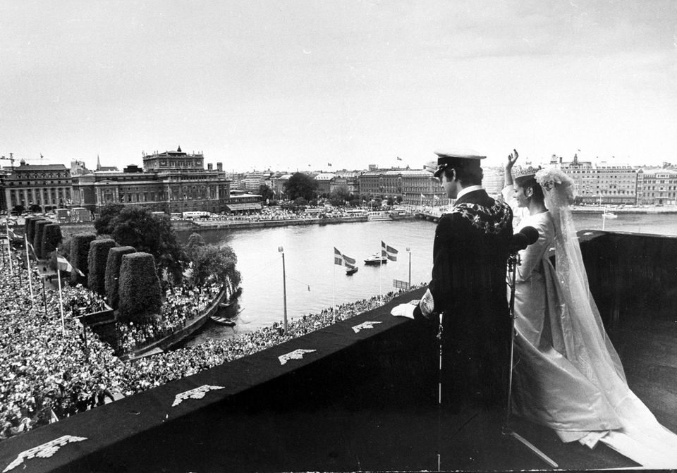 Königin Silvia + König Carl Gustaf: Rückblick auf ihre Hochzeitsbilder ...